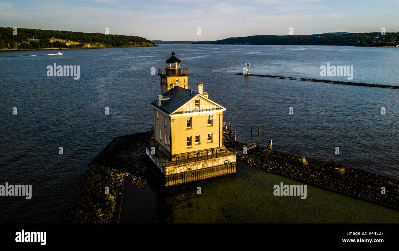 Rondout Lighthouse, Hudson River, Kingston, NY, USA Stock Photo - Alamy
