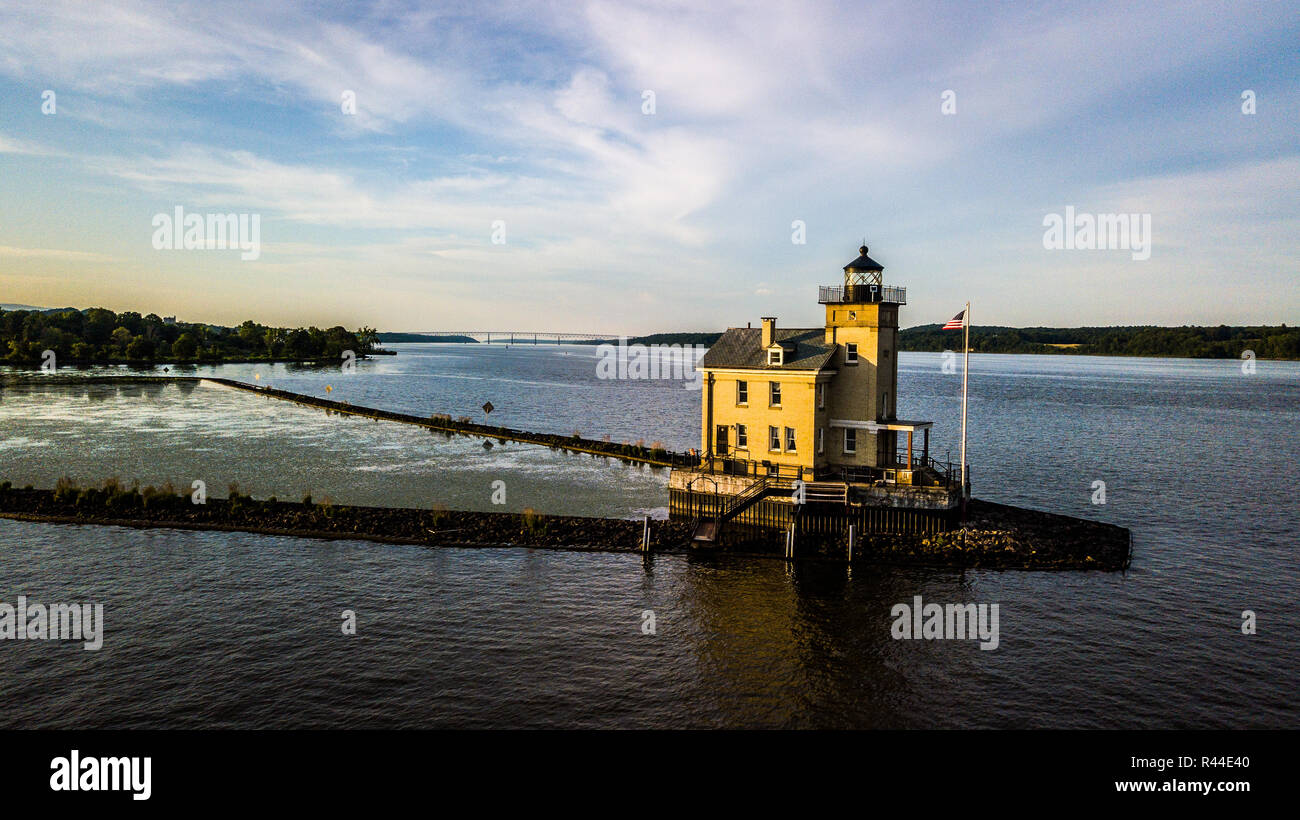 Rondout Lighthouse, Hudson River, Kingston, NY, USA Stock Photo - Alamy