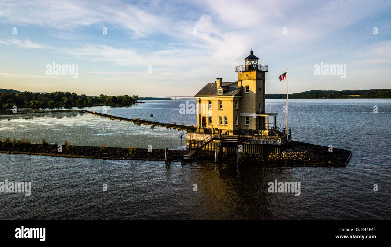 Rondout Lighthouse, Hudson River, Kingston, NY, USA Stock Photo - Alamy