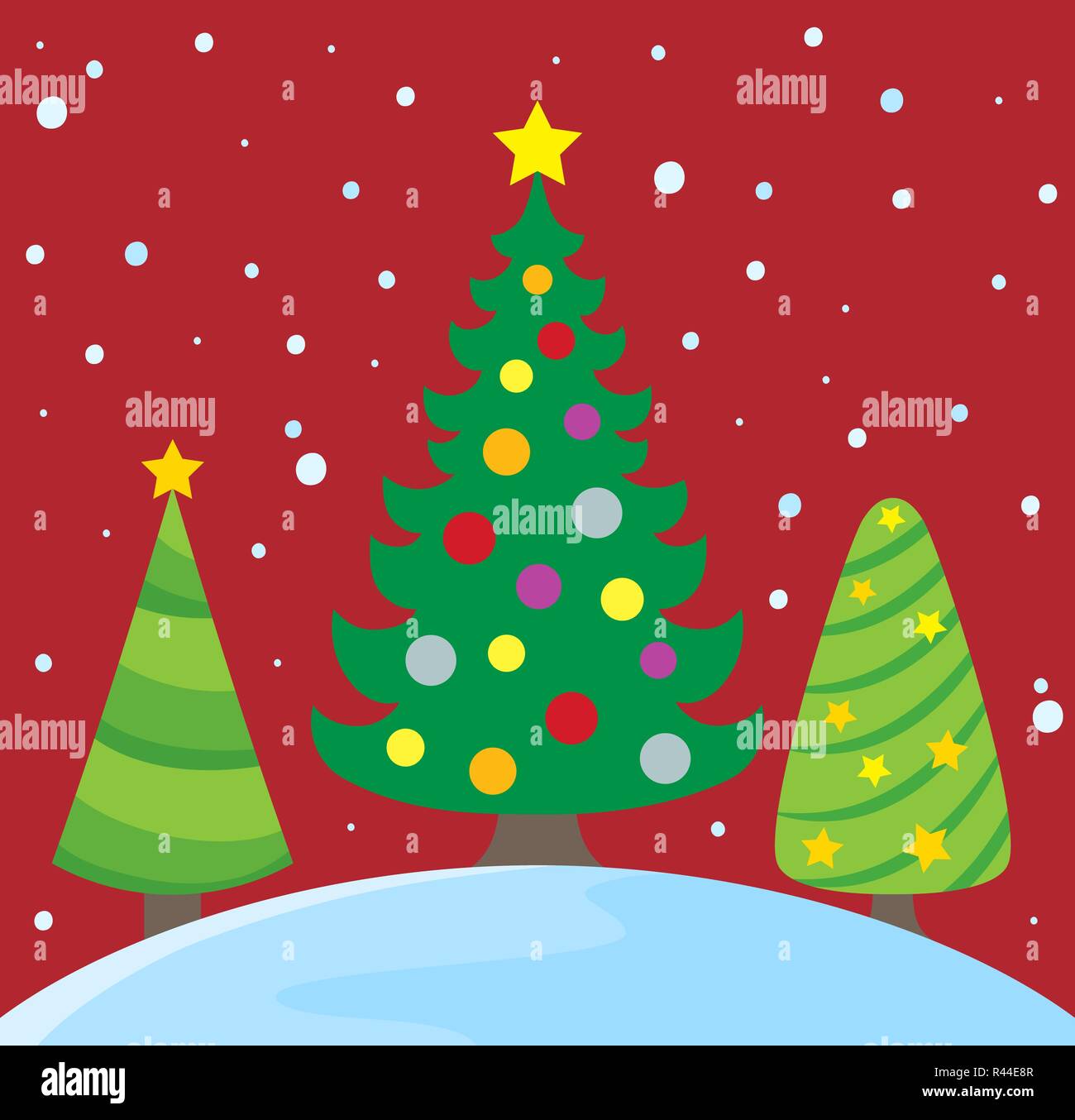 Stylized christmas trees hi-res stock photography and images - Alamy