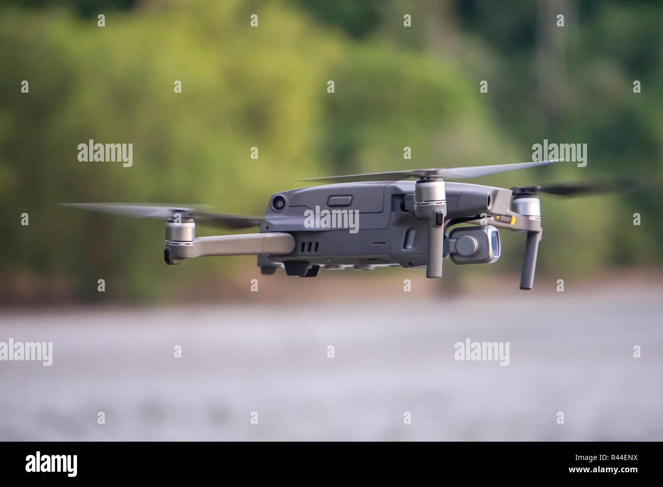 New gen drone flying aerial shooting equipment gadget Stock Photo - Alamy