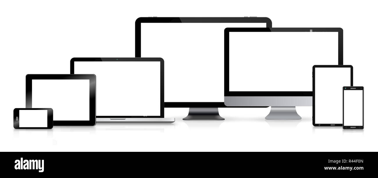 Modern digital tech device collection Stock Photo - Alamy