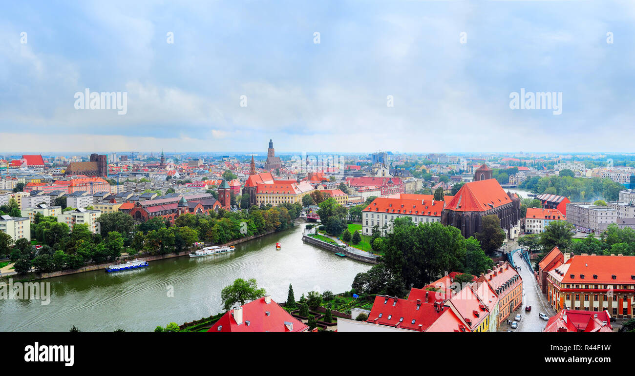 Aerial panorama wroclaw city tumski hi-res stock photography and images ...