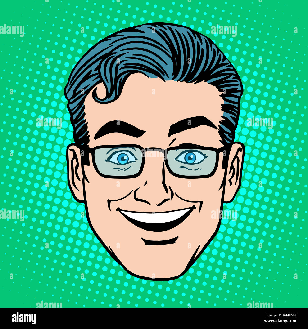 Emoji smile laughter man face icon symbol Stock Photo - Alamy