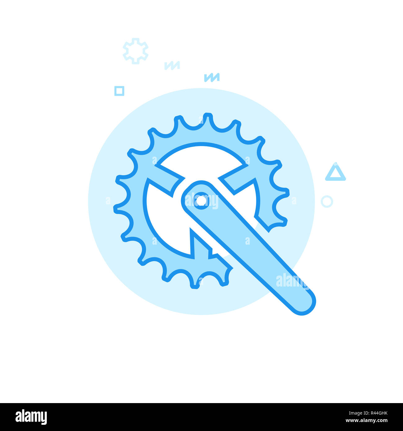 Bike Chainring Flat Icon. Bicycle Spare Part Symbol, Pictogram, Sign ...