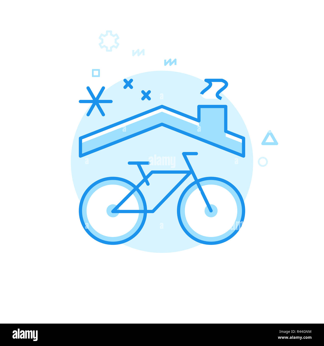 Bike Winter Storage Flat Icon. Bicycle Accessory Symbol, Pictogram ...