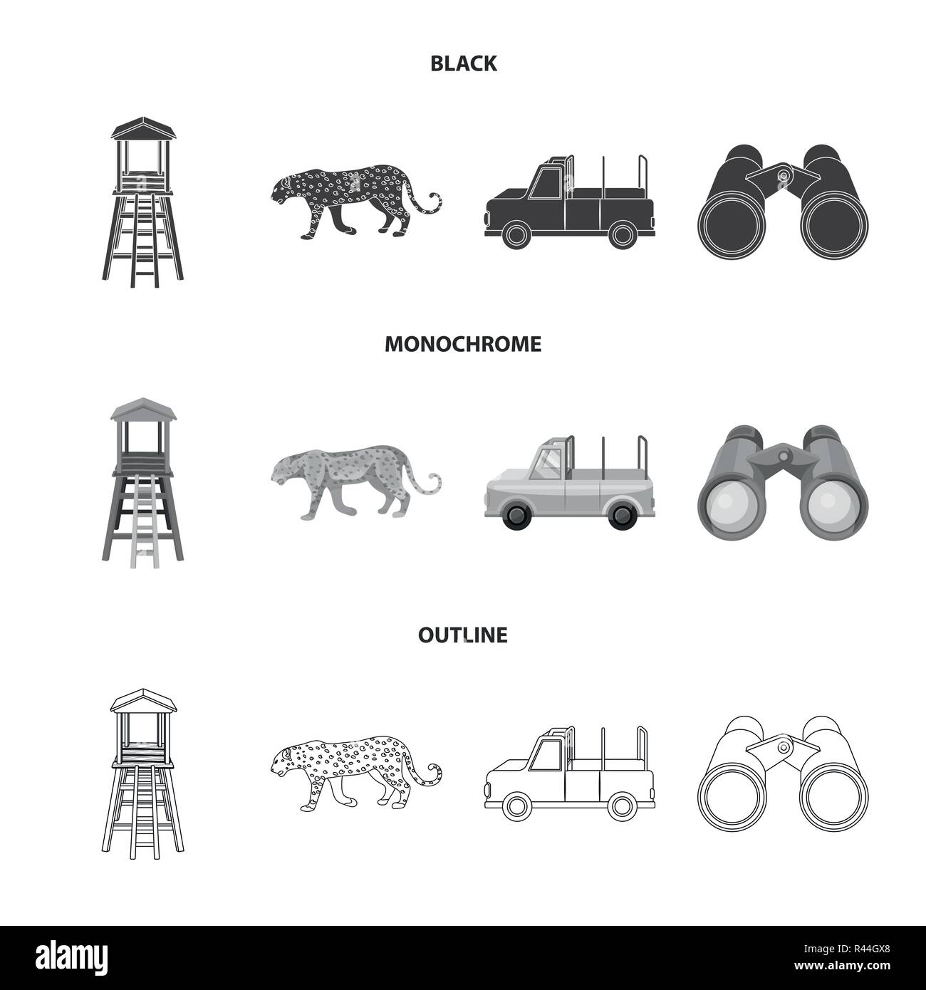 Safari Binoculars Drawing