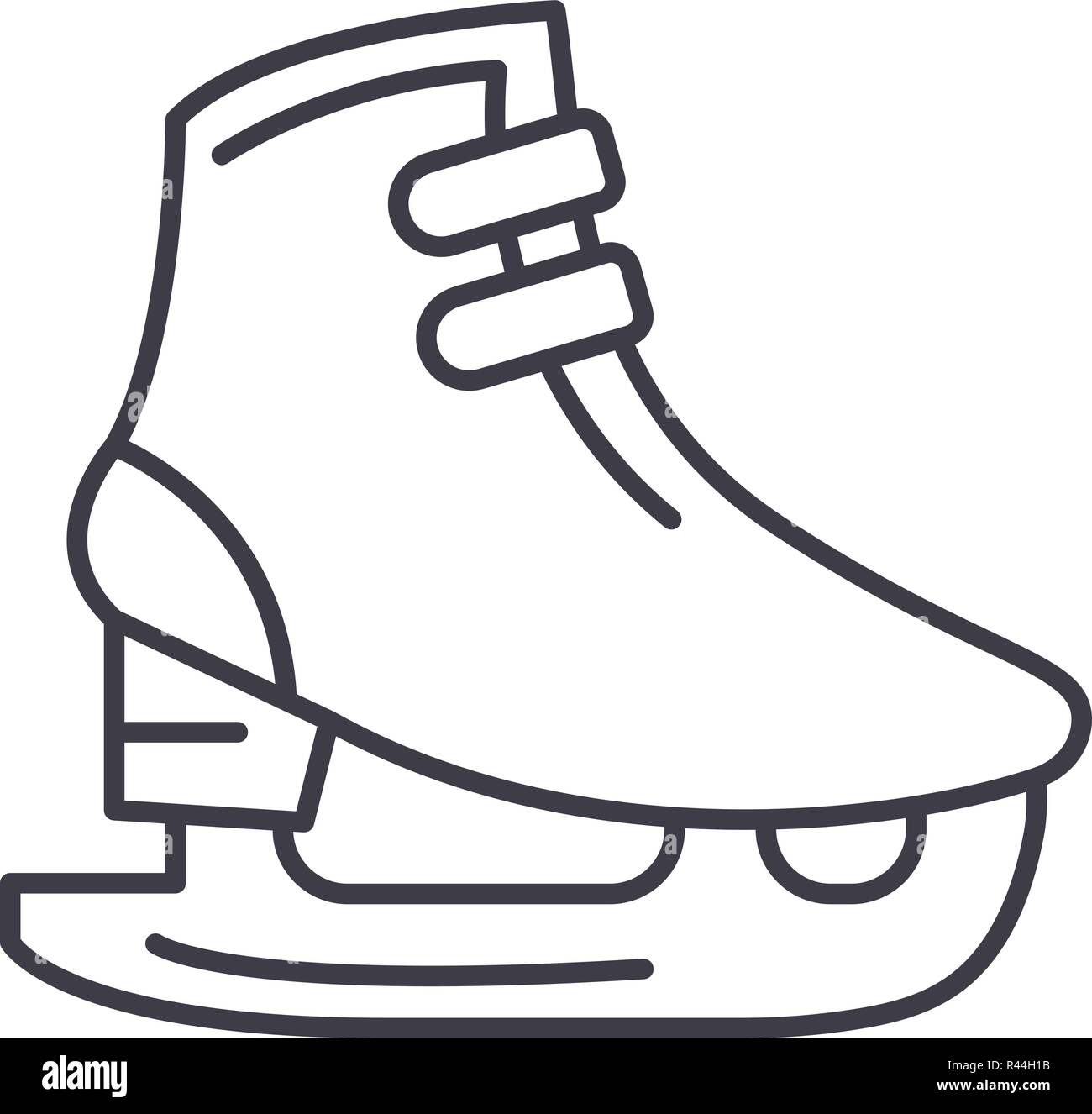 Ice skates line icon concept. Ice skates vector linear illustration ...