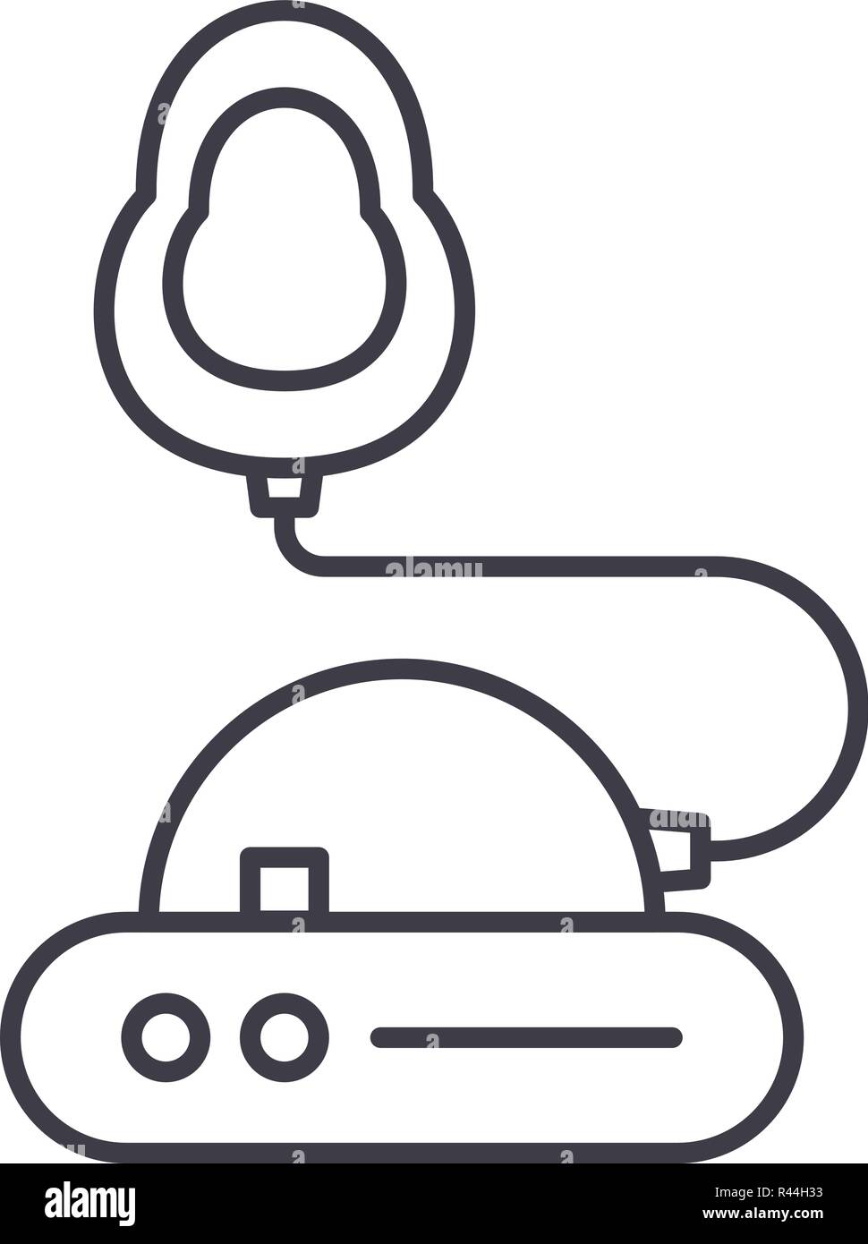 Inhalation line icon concept. Inhalation vector linear illustration ...