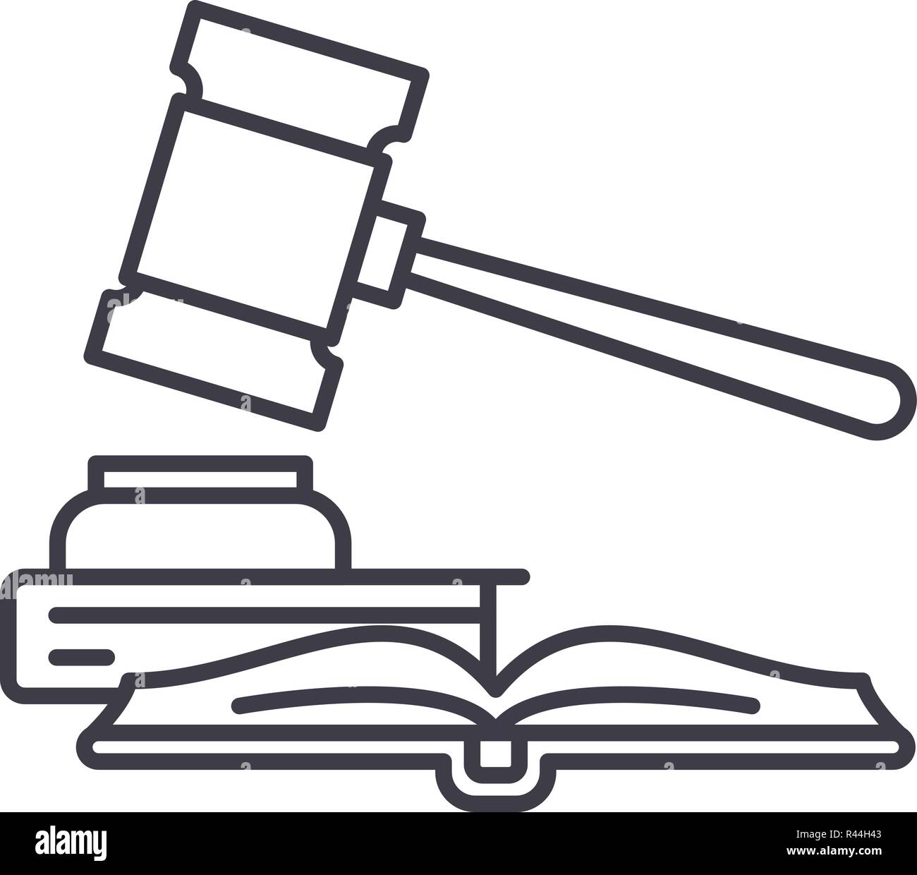 Intellectual property line icon concept. Intellectual property vector ...