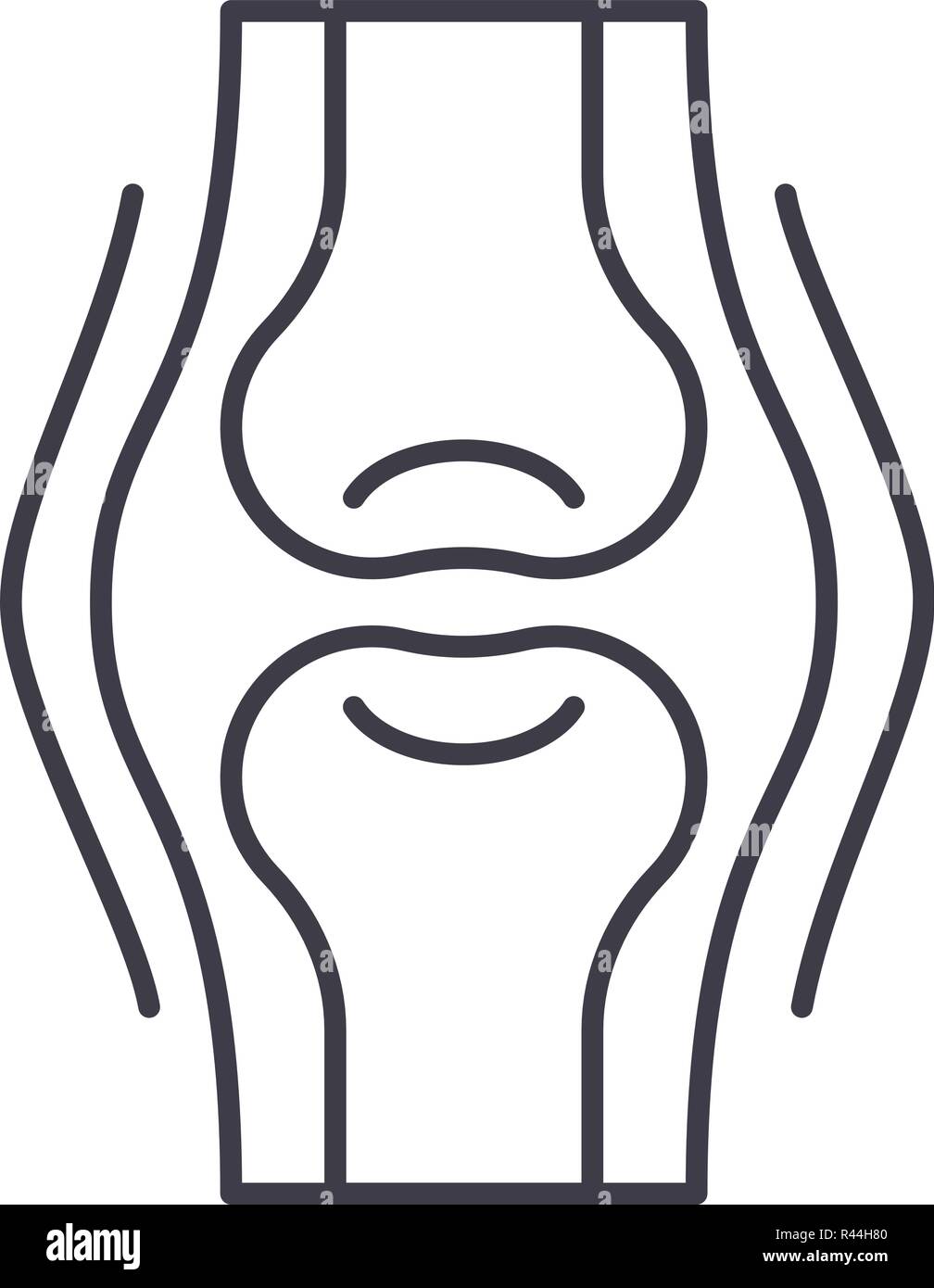 Joints line icon concept. Joints vector linear illustration, symbol ...