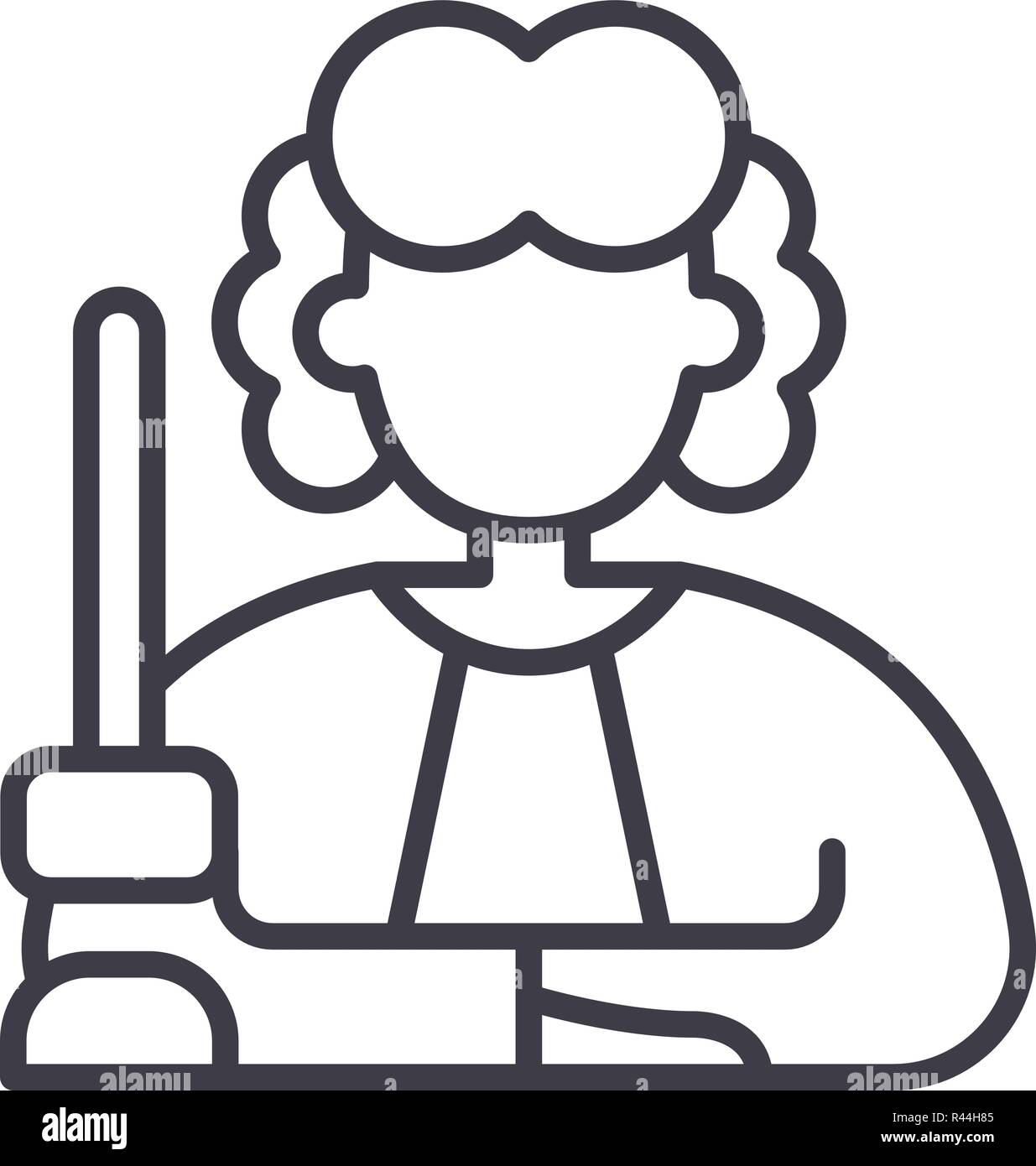 Judge line icon concept. Judge vector linear illustration, symbol, sign ...