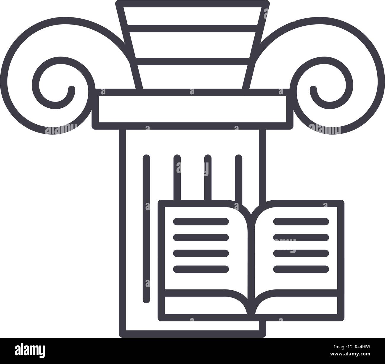 Knowledge line icon concept. Knowledge vector linear illustration ...