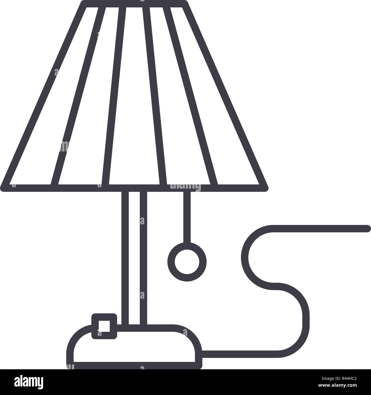 Lamp line icon concept. Lamp vector linear illustration, symbol, sign ...