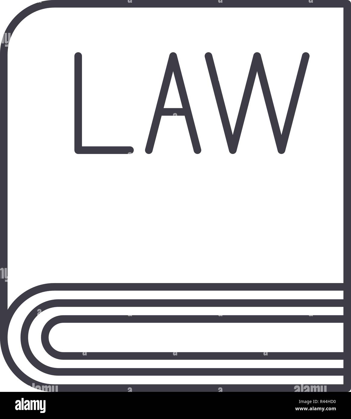 Law line icon concept. Law vector linear illustration, symbol, sign ...