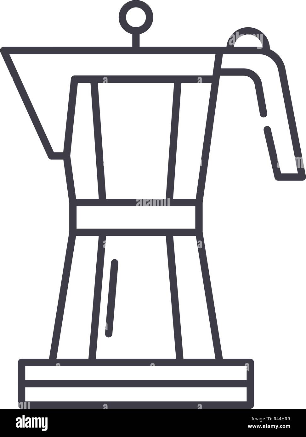 Making coffee line icon concept. Making coffee vector linear ...