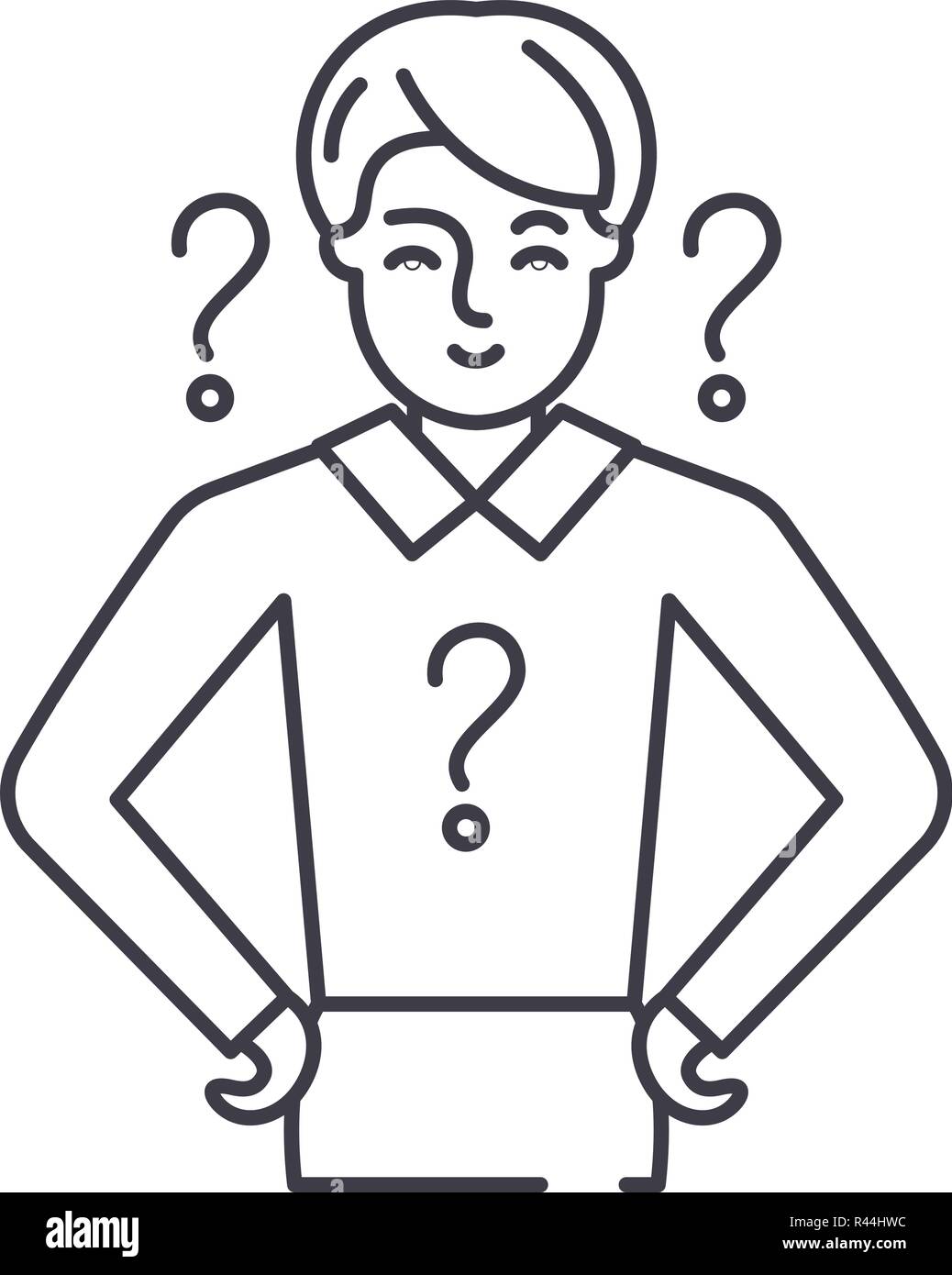 Management issues line icon concept. Management issues vector linear ...