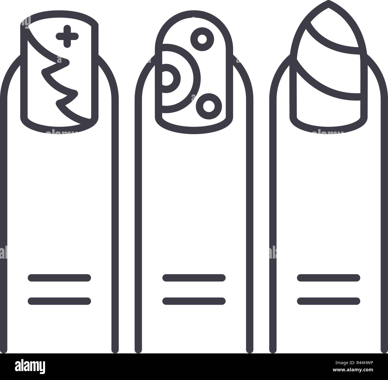 Manicure line icon concept. Manicure vector linear illustration, symbol ...