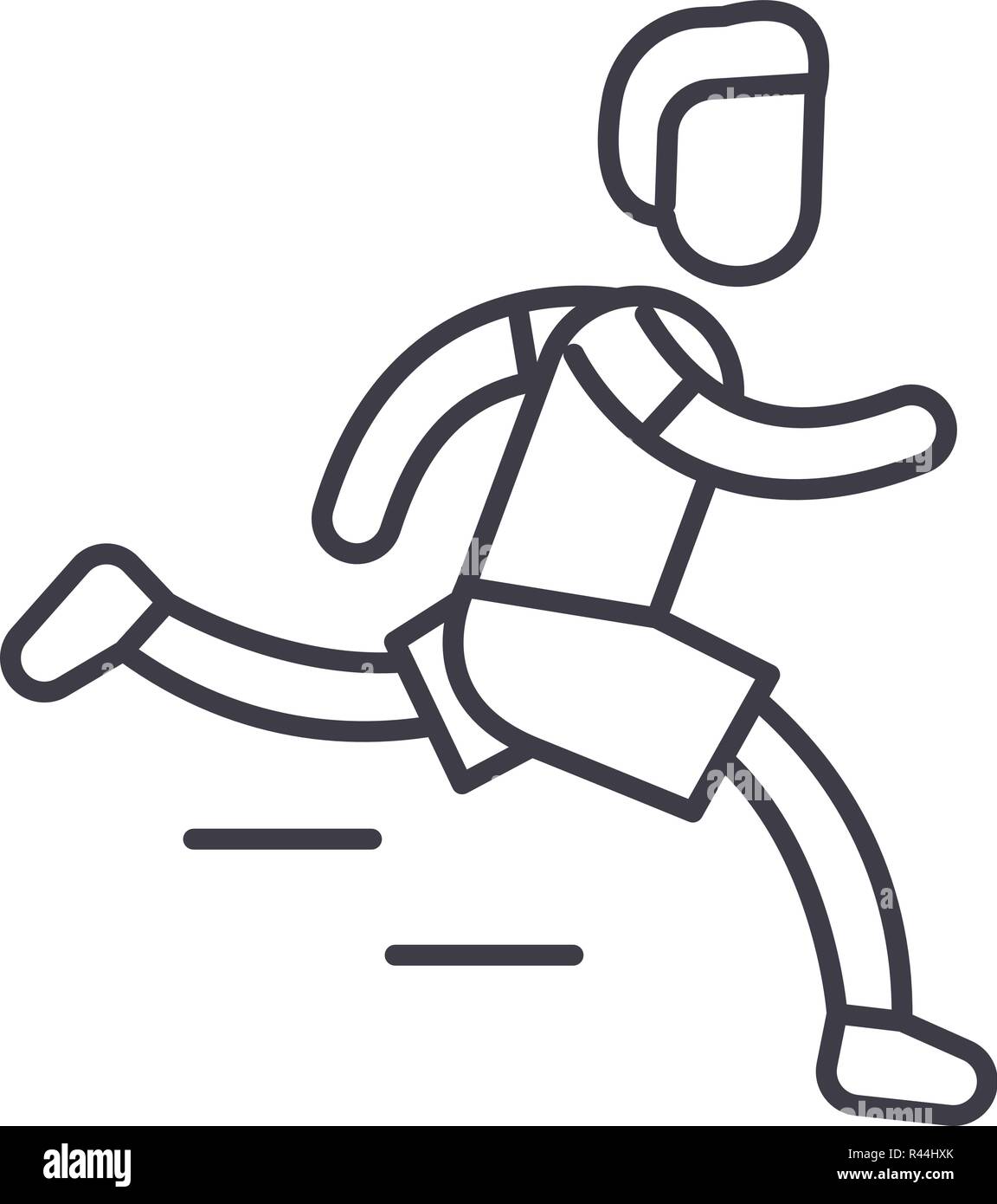 Marathon line icon concept. Marathon vector linear illustration, symbol ...