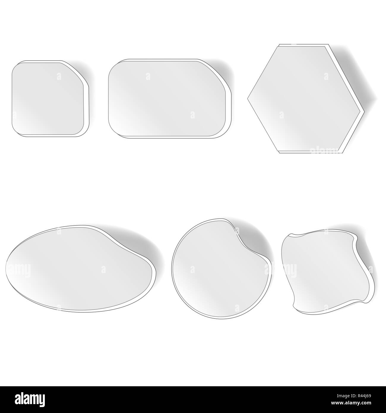 Different Grey Stickers Stock Photo - Alamy