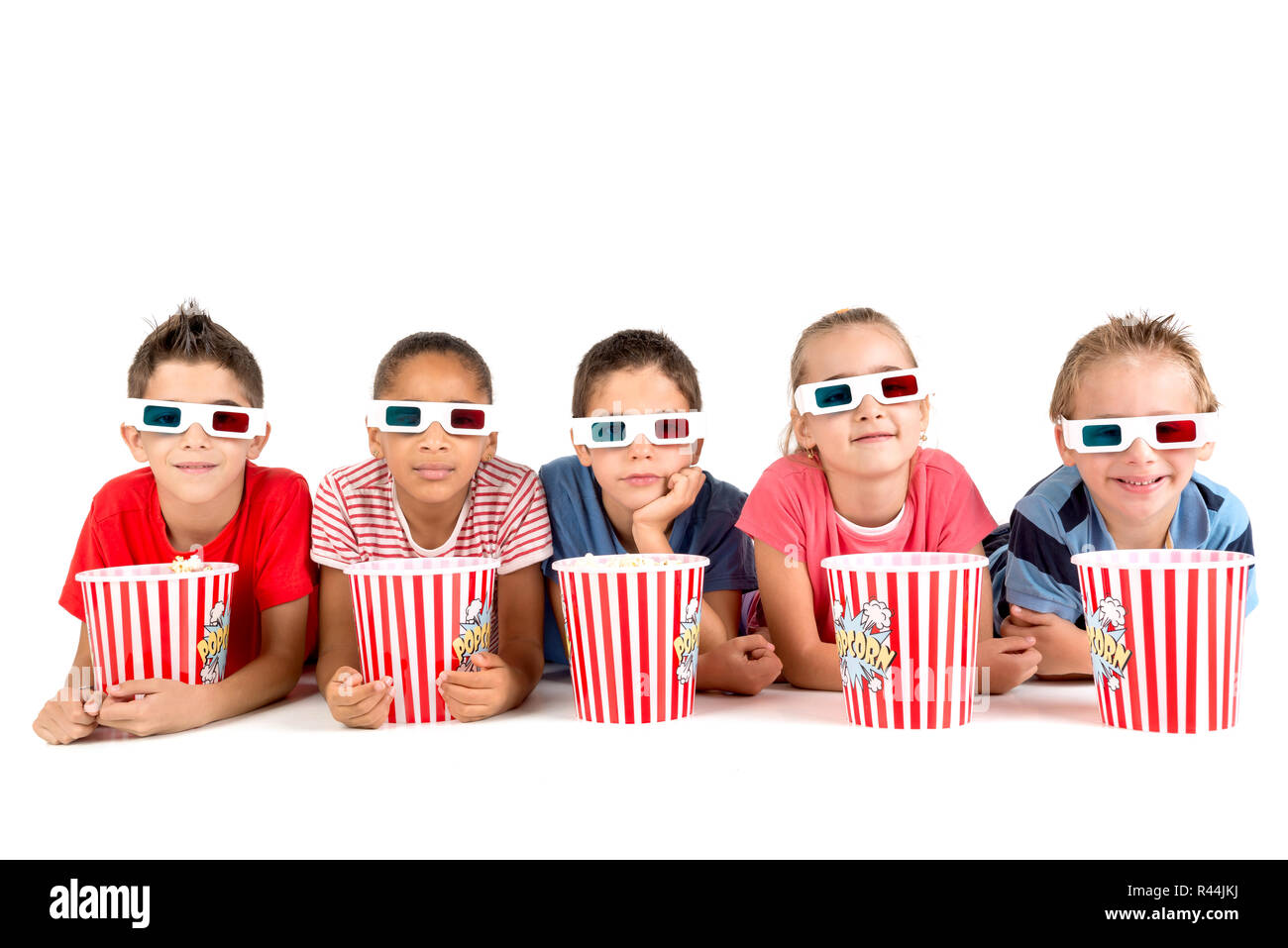 Kids in the movies Stock Photo - Alamy