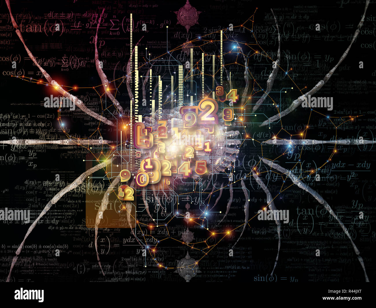Digital Math Design Stock Photo - Alamy
