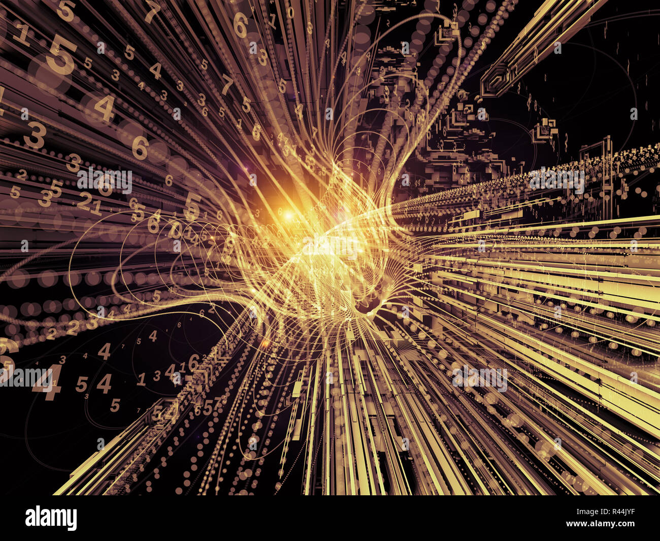 The Flower of Wave Particle Stock Photo - Alamy