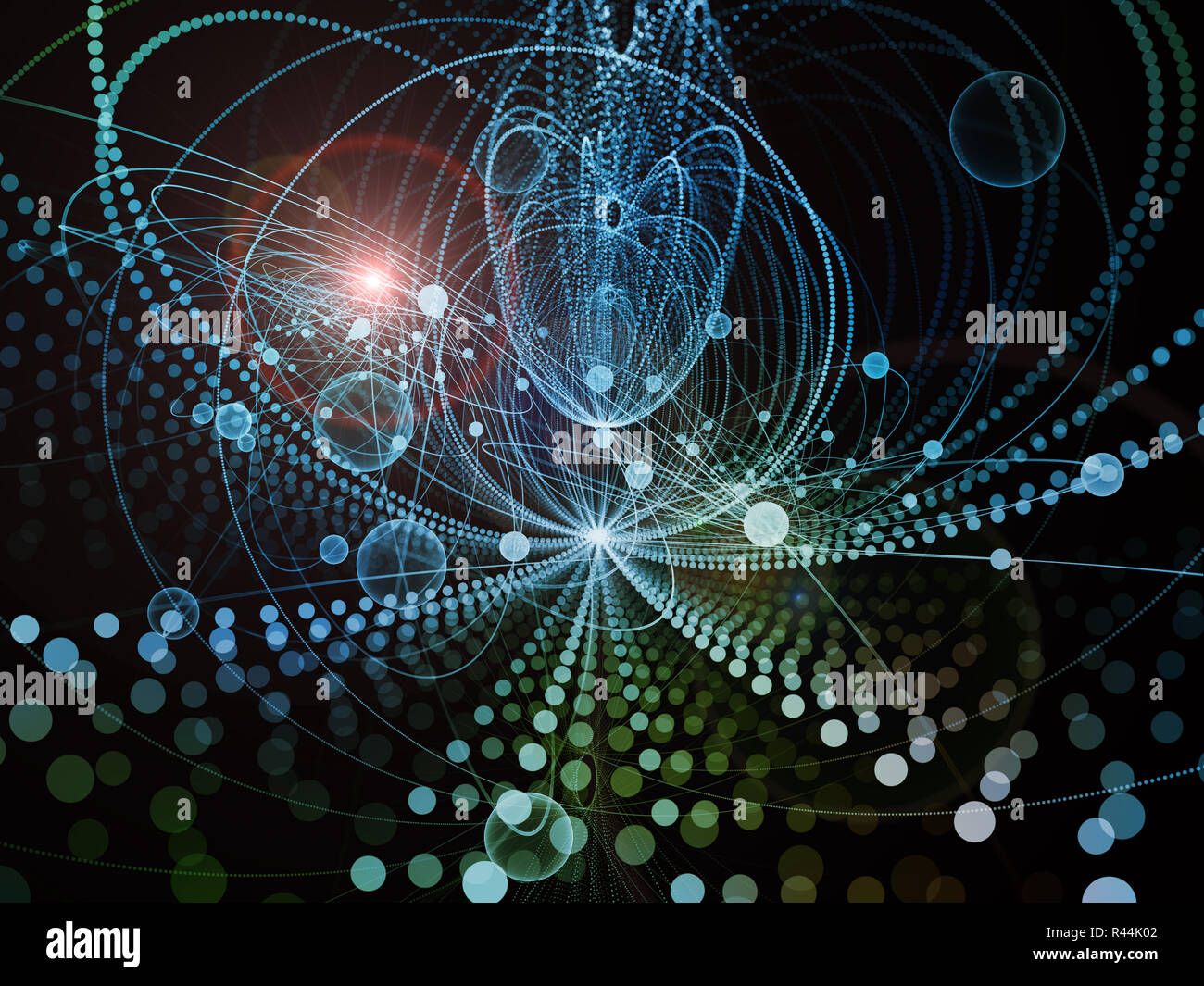 Virtualization of Wave Particle Stock Photo - Alamy