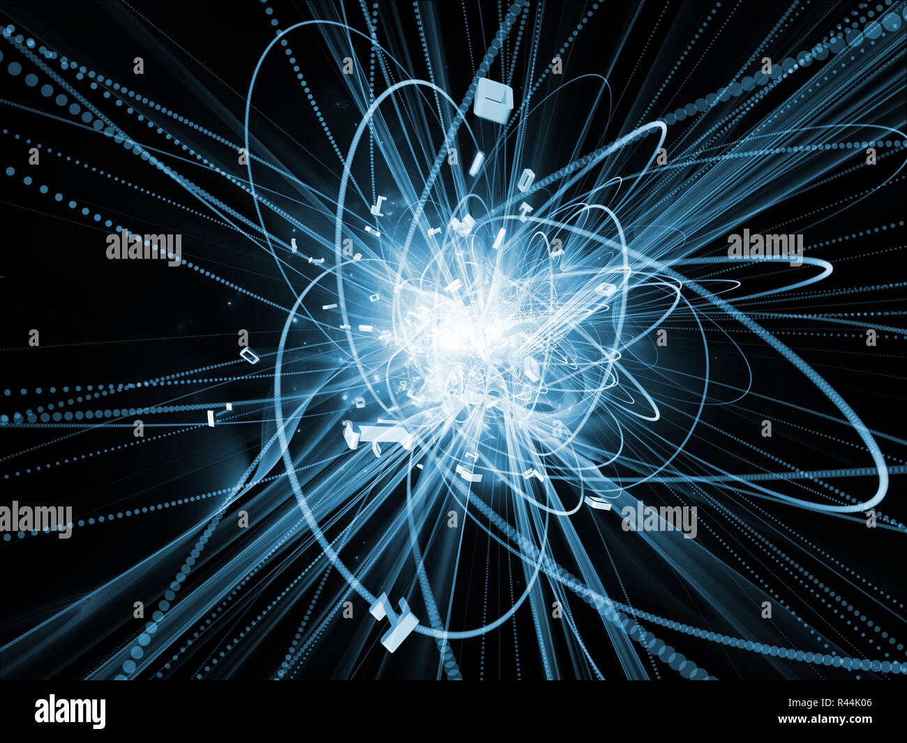 Computing Wave Particle Stock Photo - Alamy