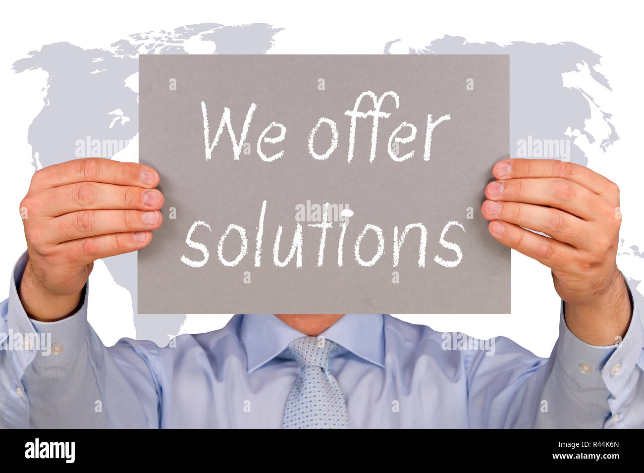 We offer solutions Stock Photo - Alamy