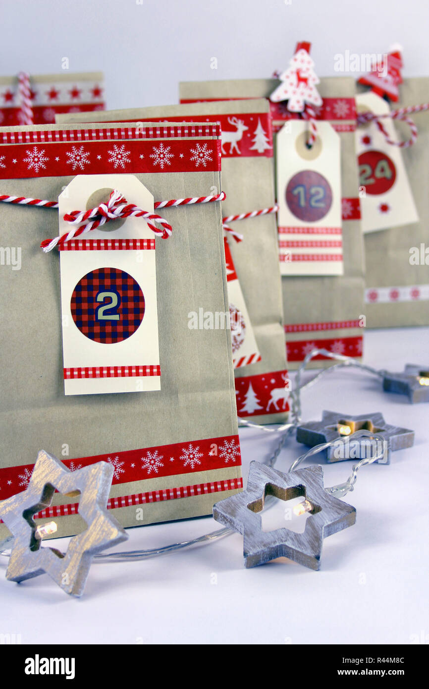 advent paper bags Stock Photo - Alamy