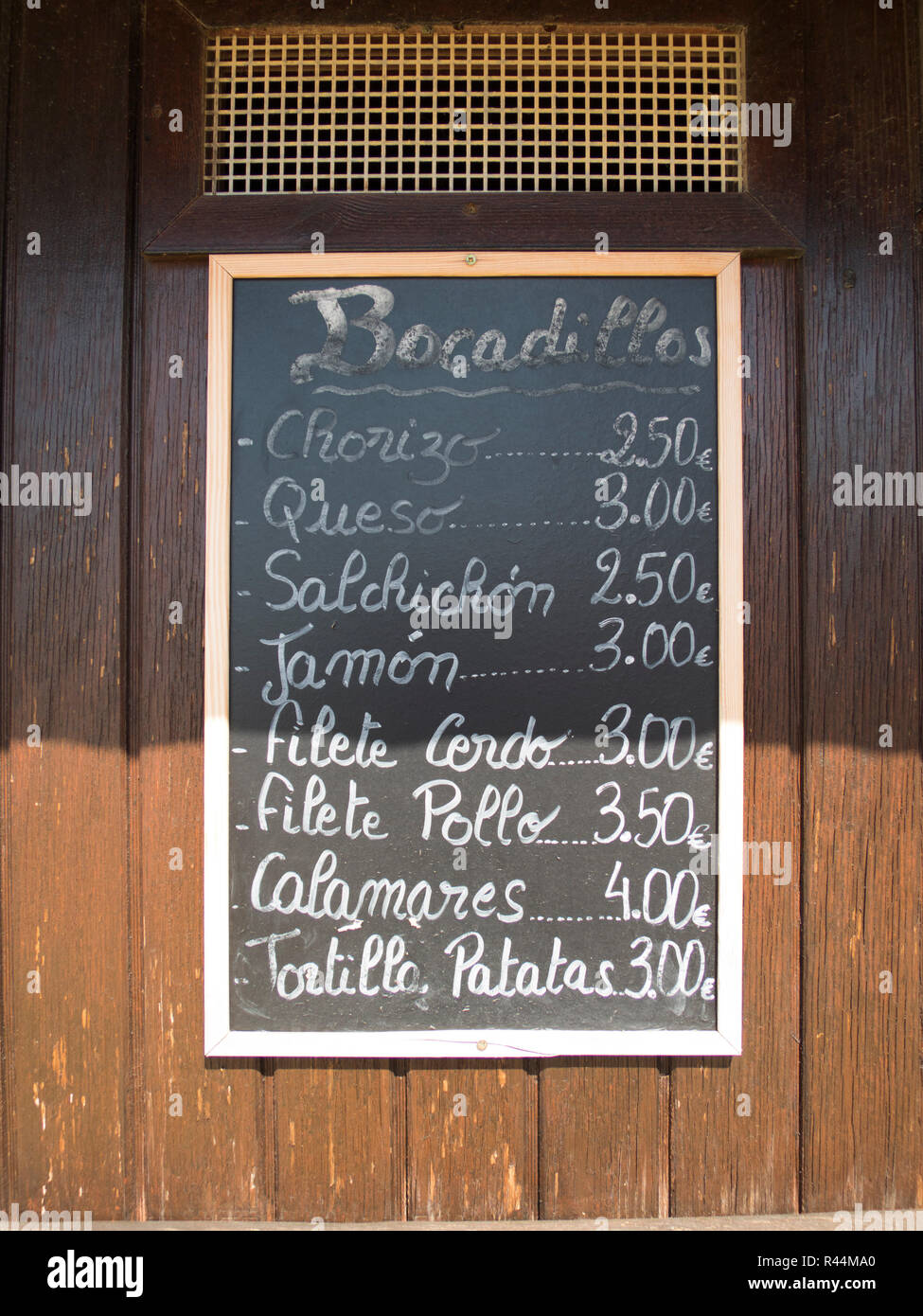 Spanish food advertisement hi-res stock photography and images - Alamy