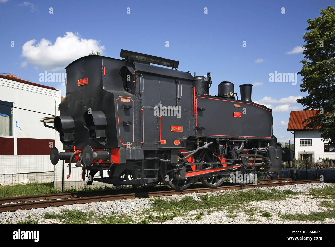 Locomotive on railway station in Dobova. Slovenia Stock Photo - Alamy
