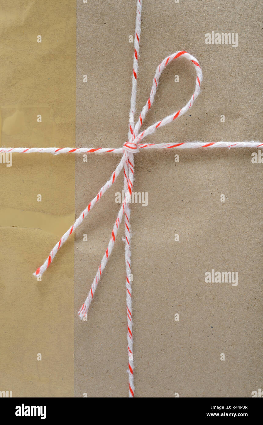 Brown paper parcel wrap delivery isolated on white background Stock ...