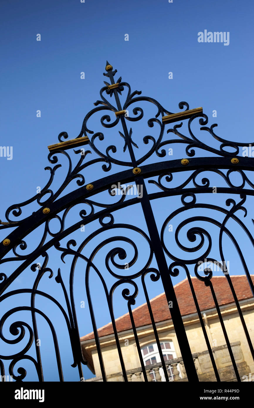 Wrought iron gate Stock Photo - Alamy