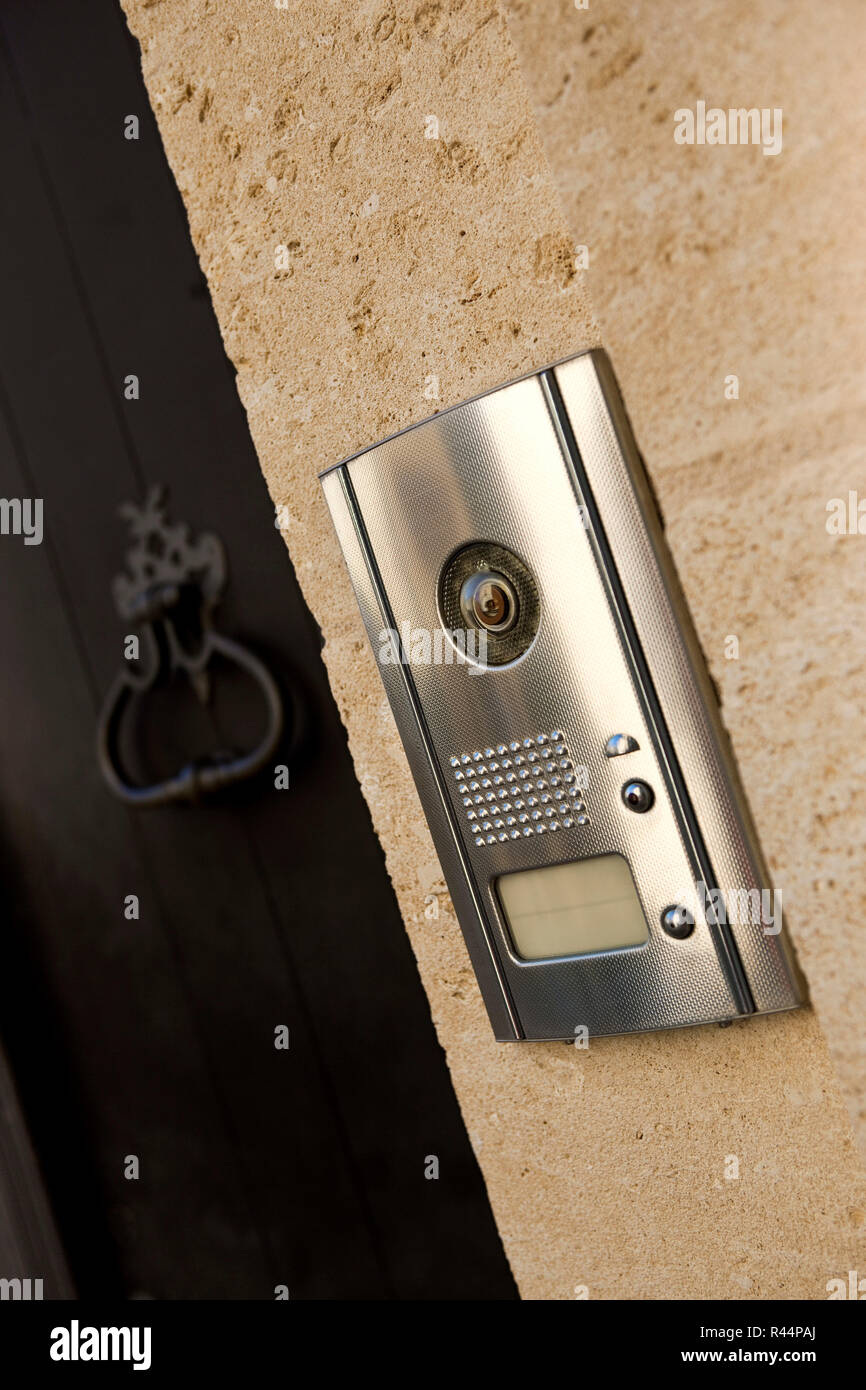 Door and intercom Stock Photo - Alamy