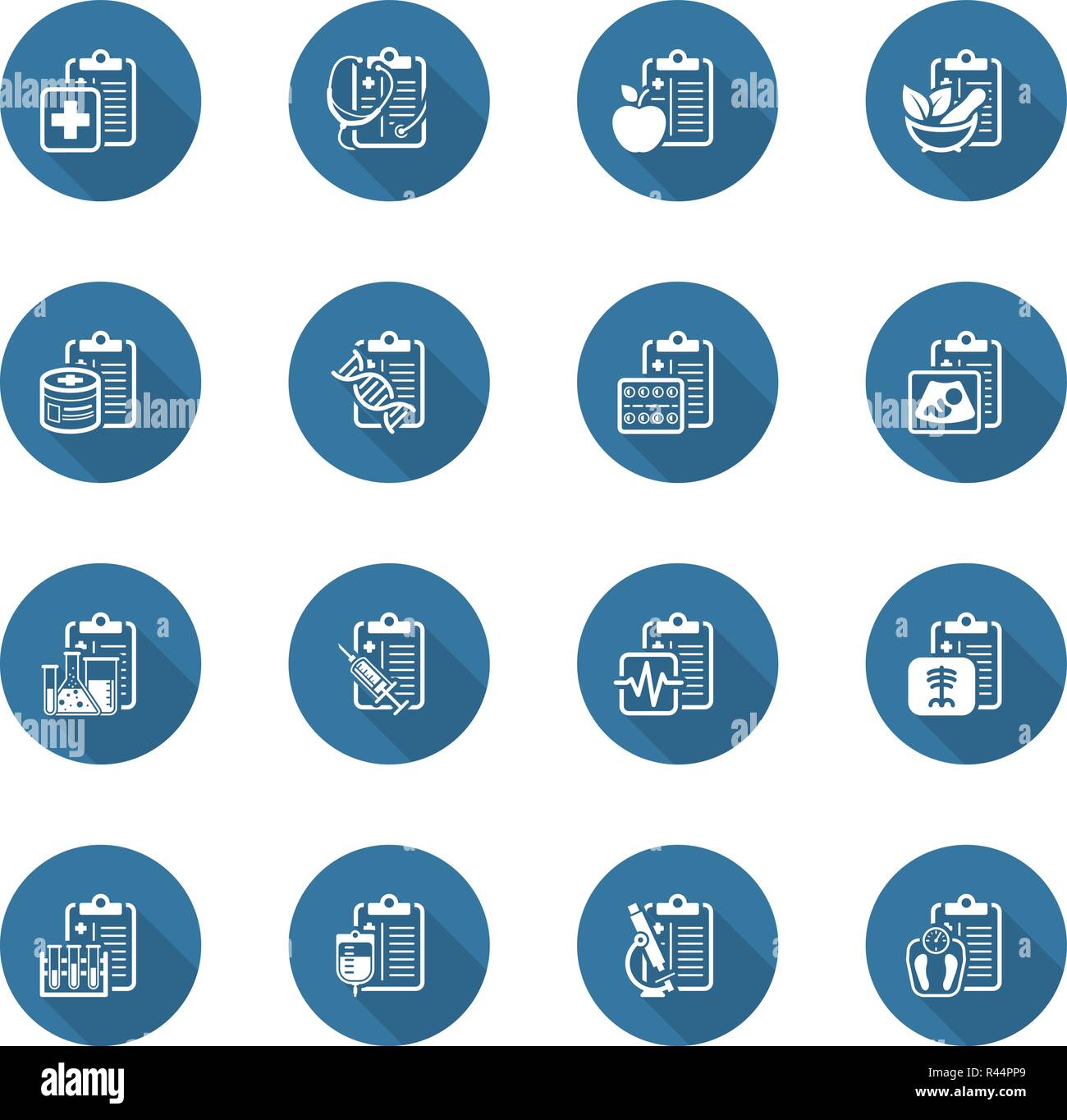 Medical Services and Health Care Flat Icons Set Stock Vector Image ...