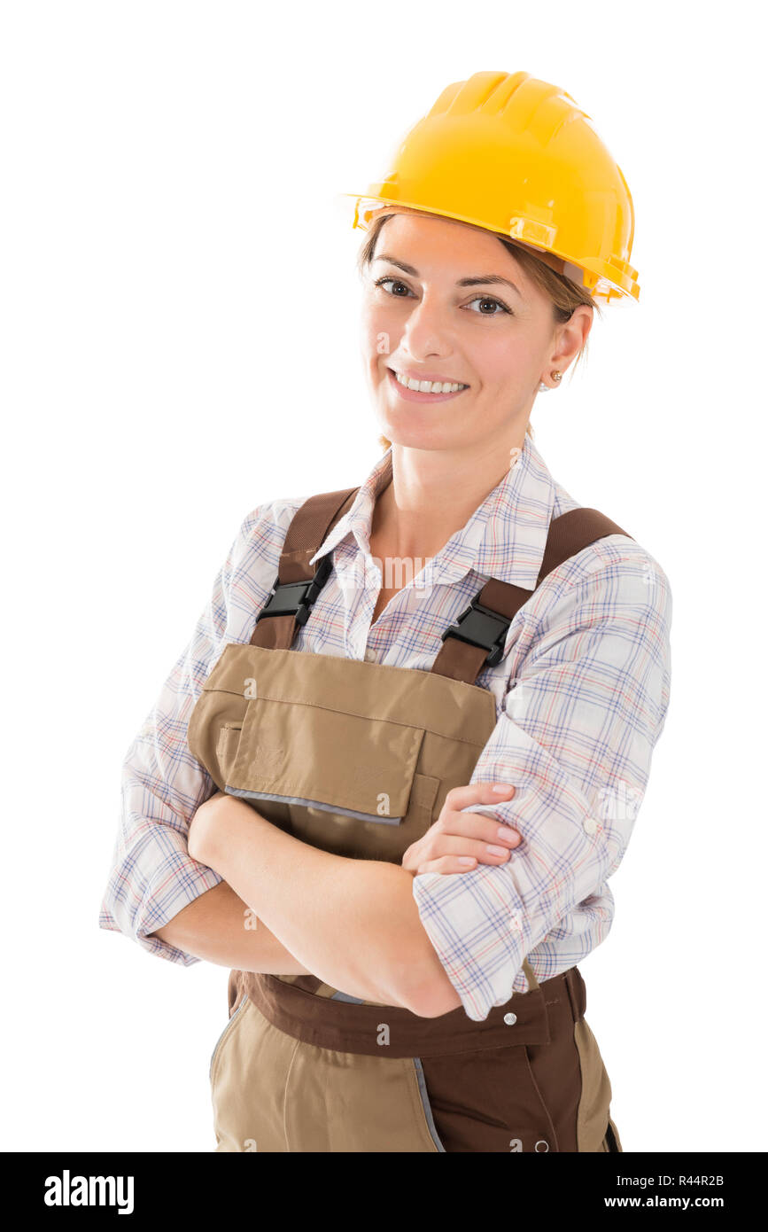 Tradesman arms crossed laughing hi-res stock photography and images - Alamy