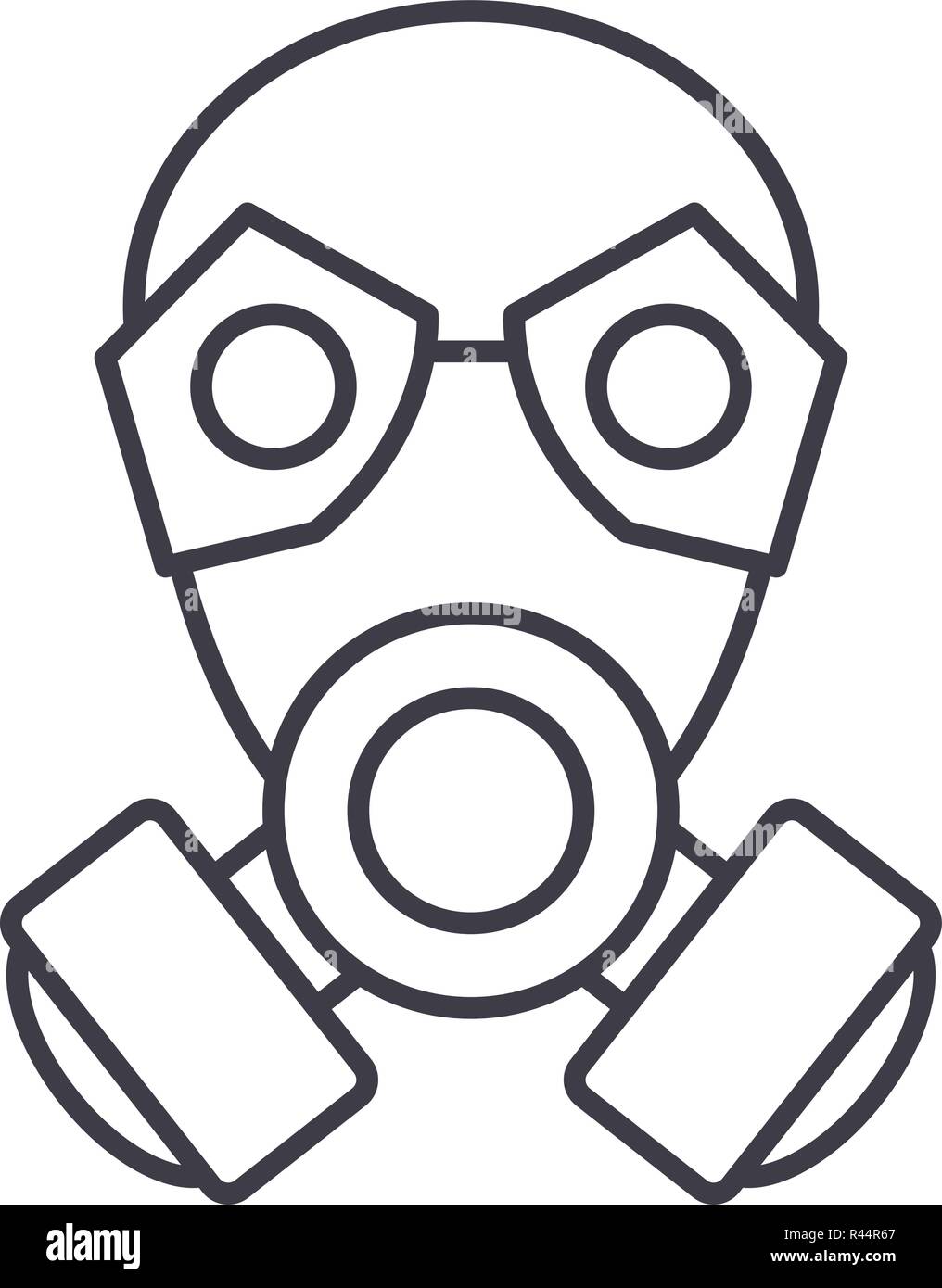 Mask line icon concept. Mask vector linear illustration, symbol, sign ...