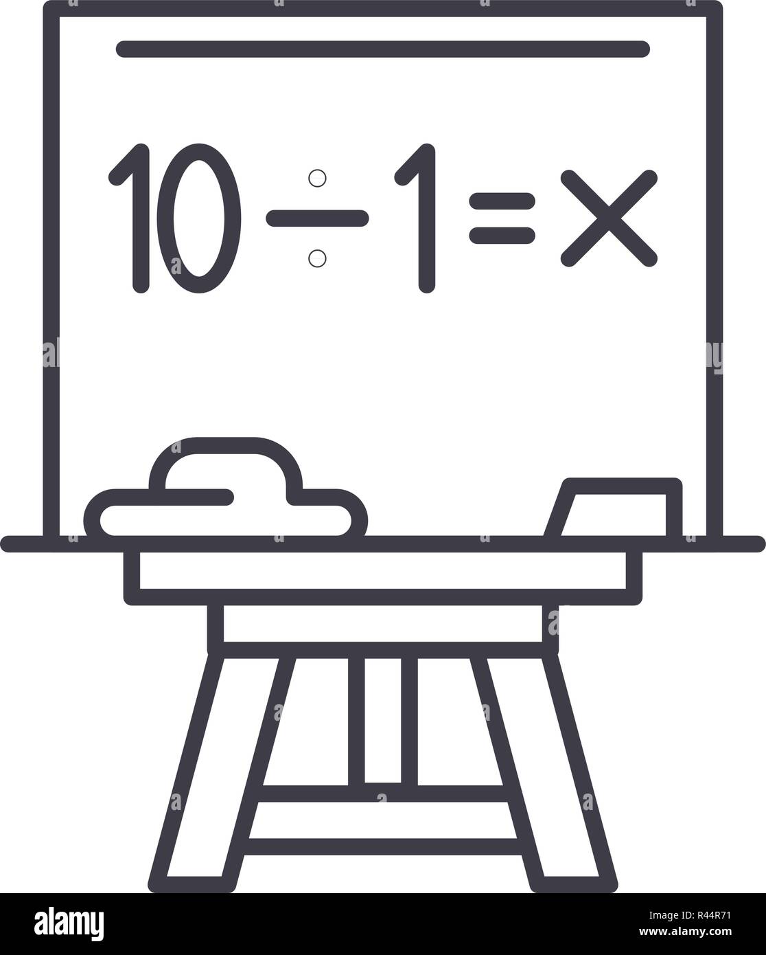 Maths line icon concept. Maths vector linear illustration, symbol, sign ...