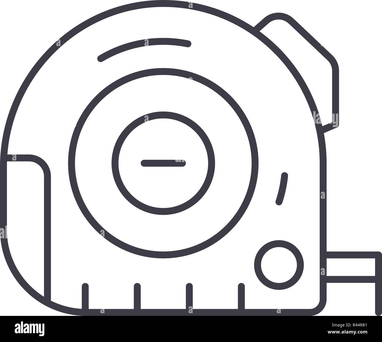 Measurement line icon concept. Measurement vector linear illustration ...