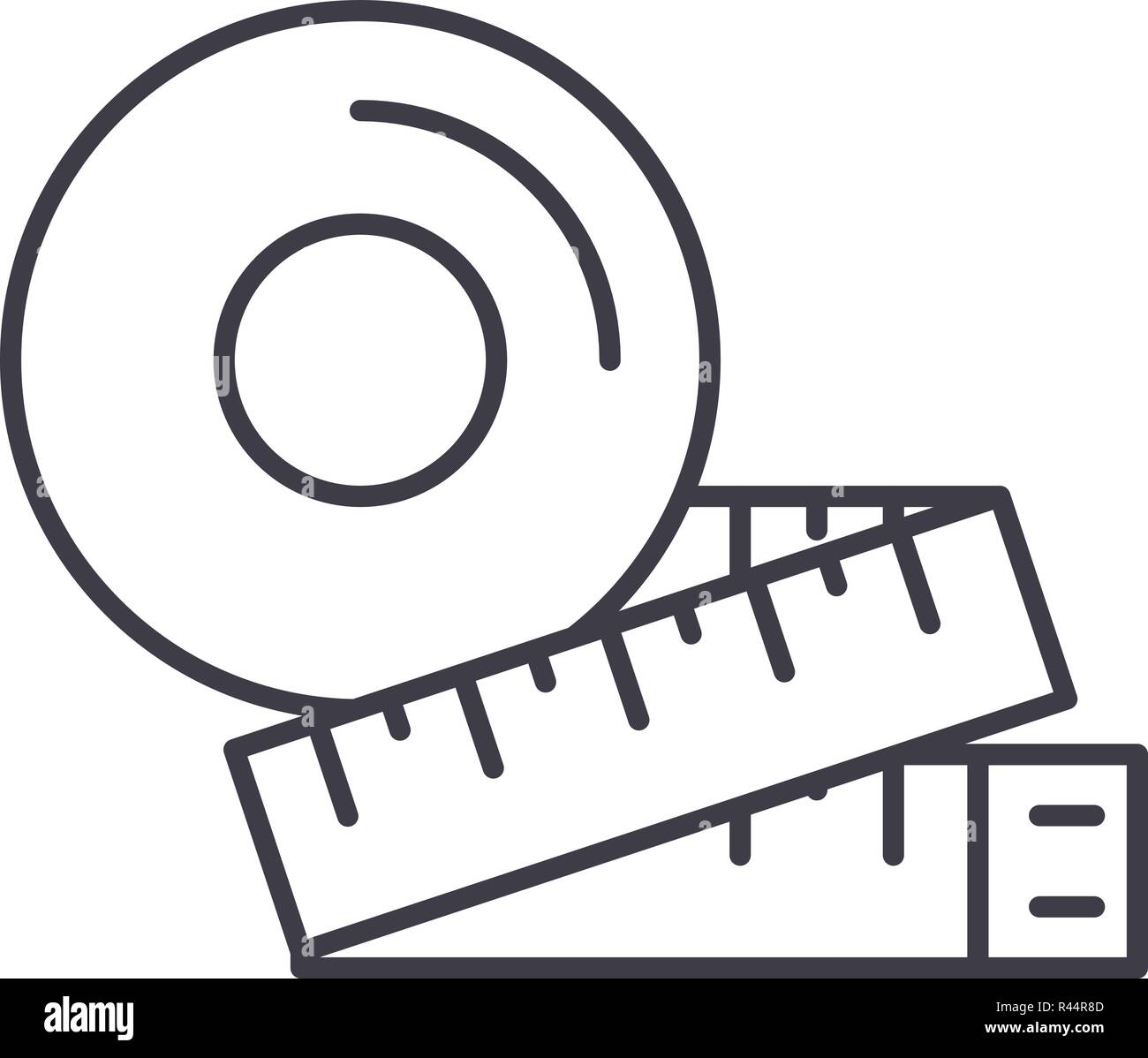 Measurement of the figure line icon concept. Measurement of the figure ...