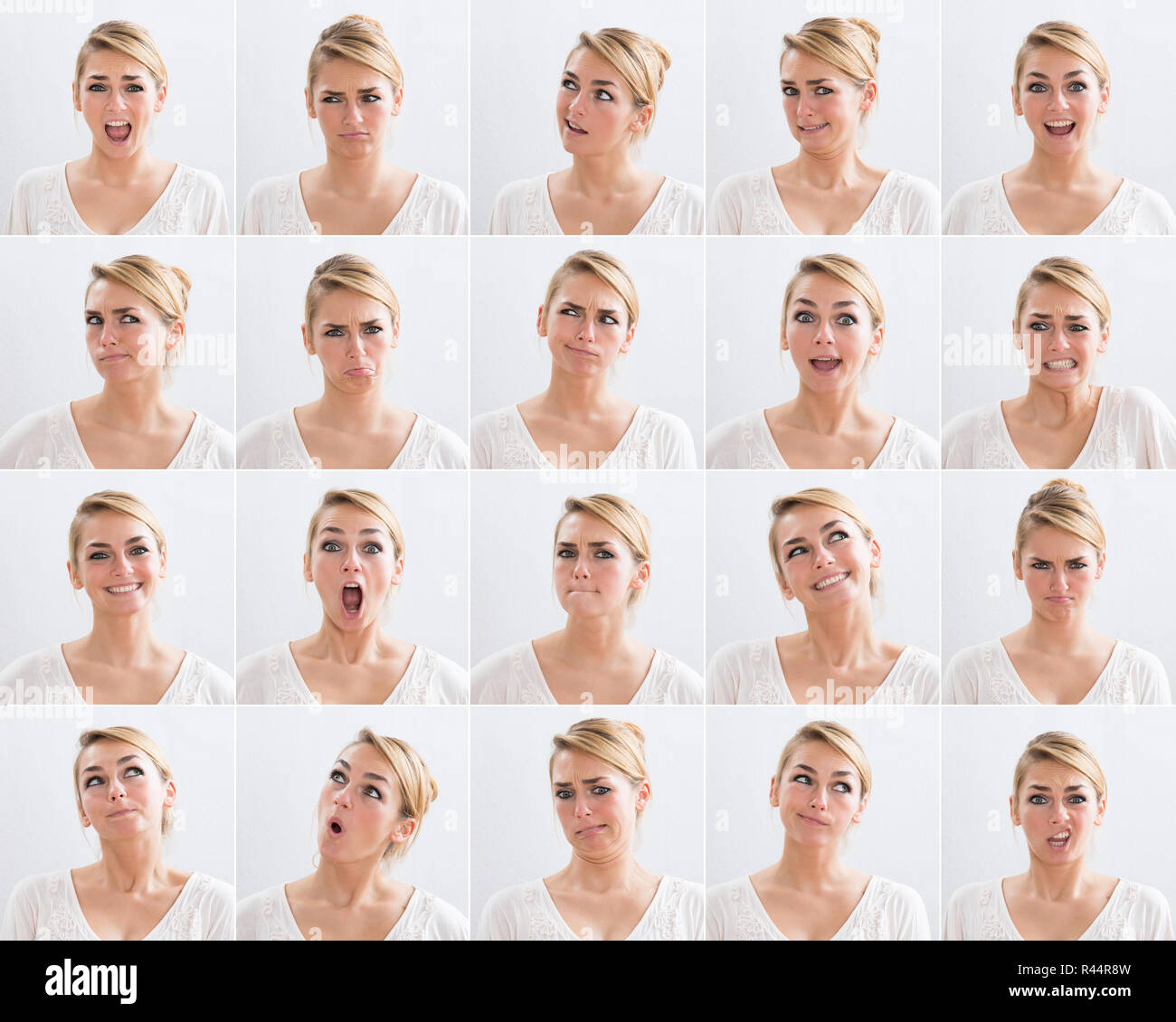Facial expressions montage hi-res stock photography and images - Alamy