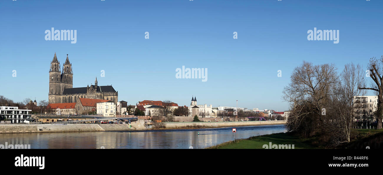 panorama of the city of magdeburg Stock Photo - Alamy