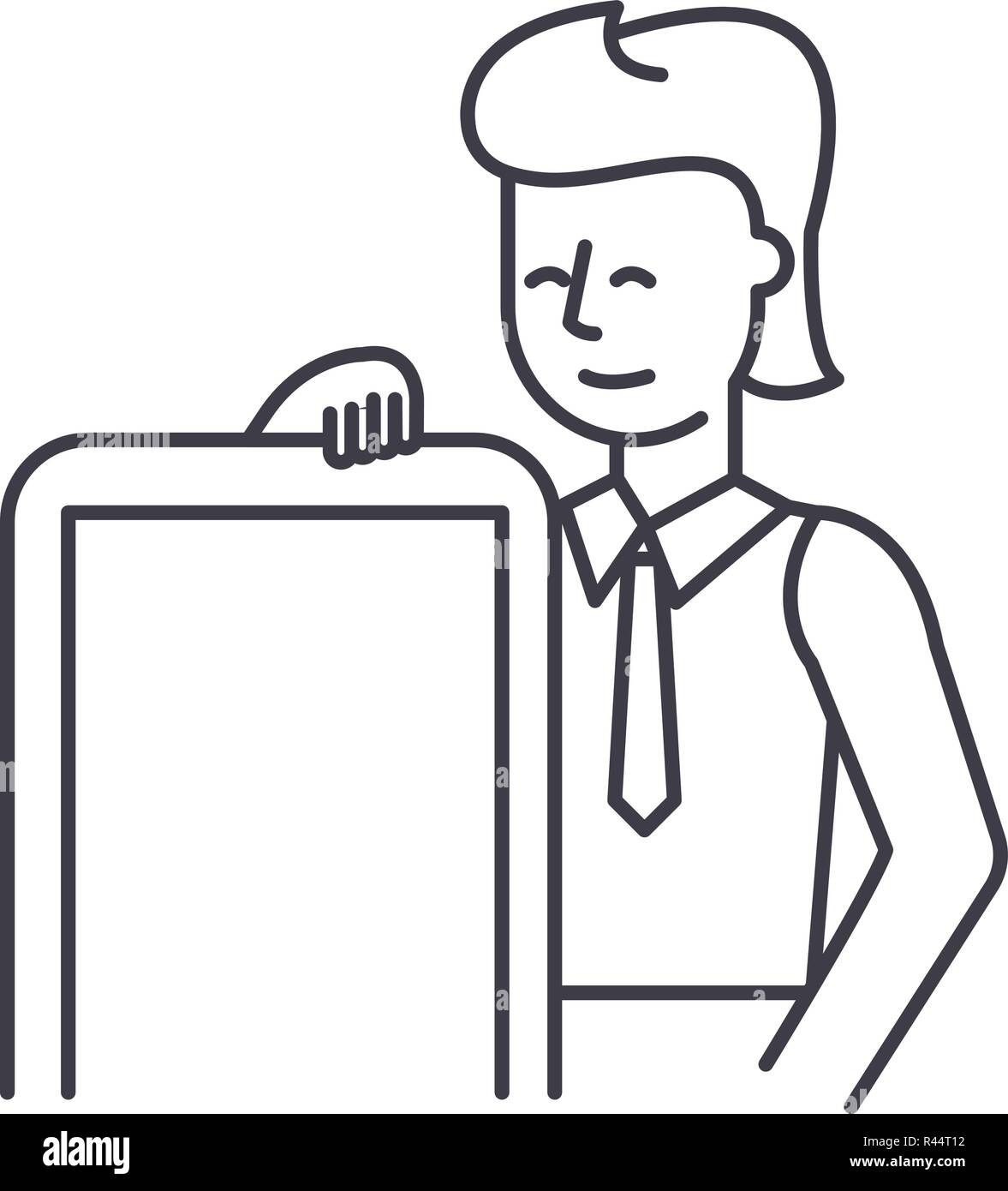 Mobile App Development Line Icon Concept Mobile App Development Vector Linear Illustration