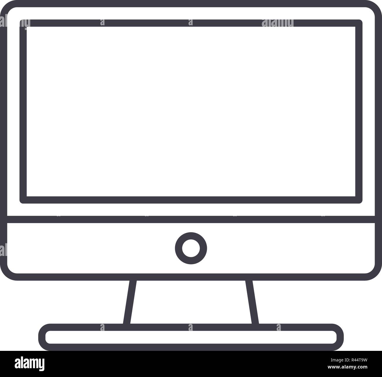 Monitor line icon concept. Monitor vector linear illustration, symbol ...