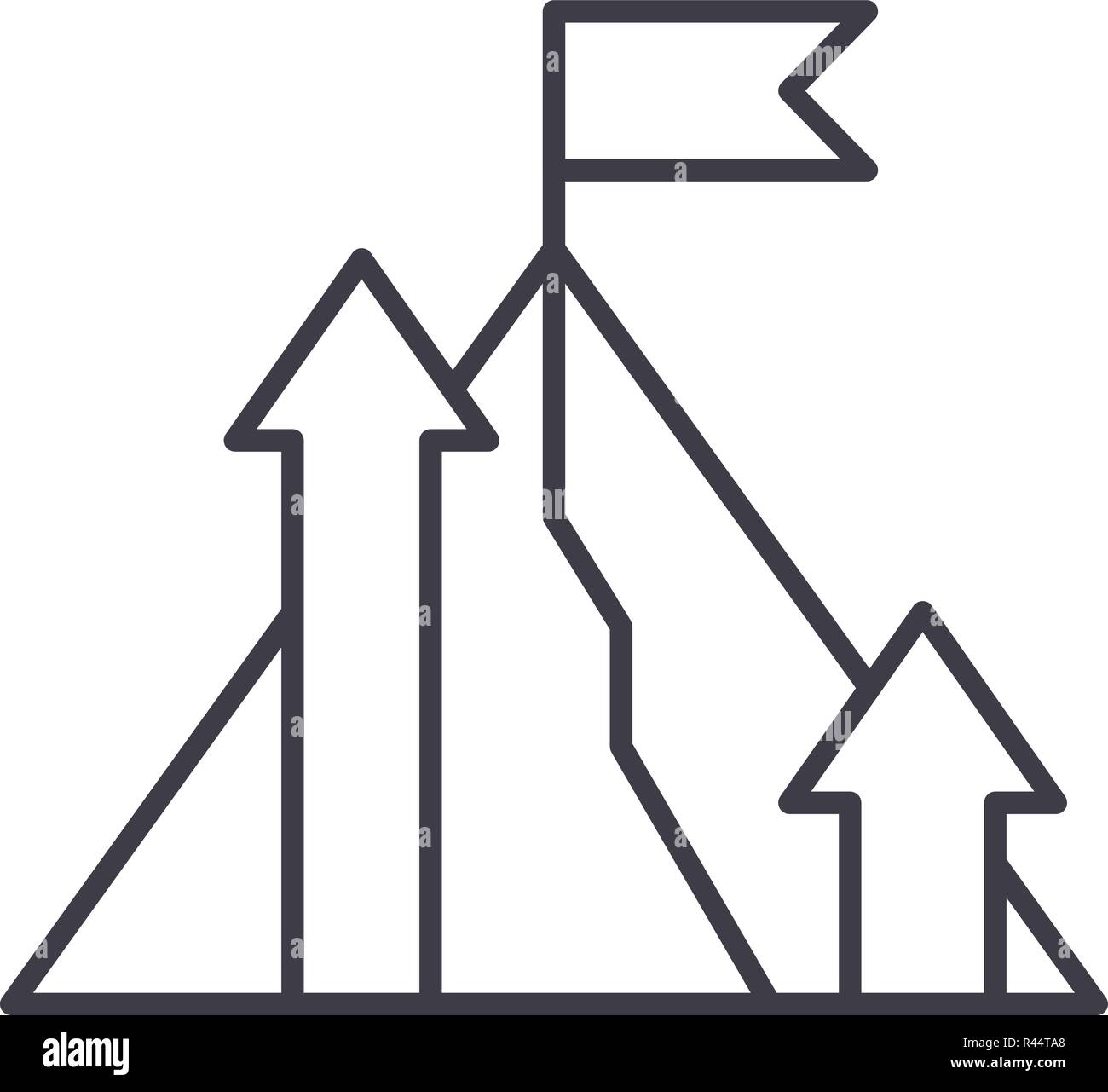 Motivation line icon concept. Motivation vector linear illustration ...