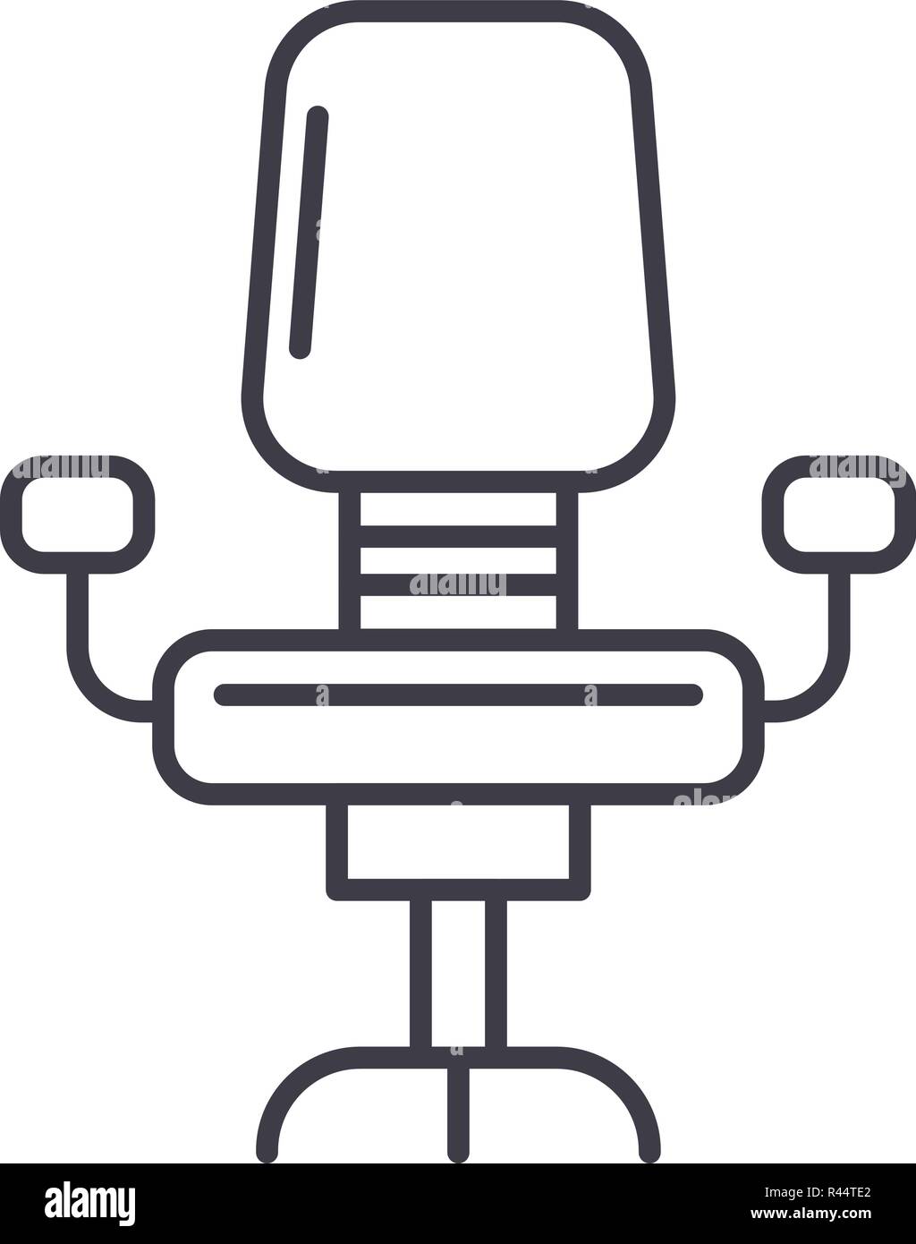Office chair line icon concept. Office chair vector linear illustration ...