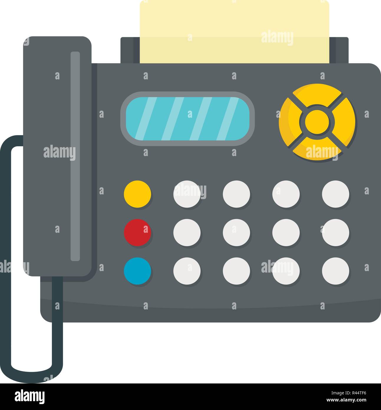 Fax machine icon. Flat illustration of fax machine vector icon for web ...