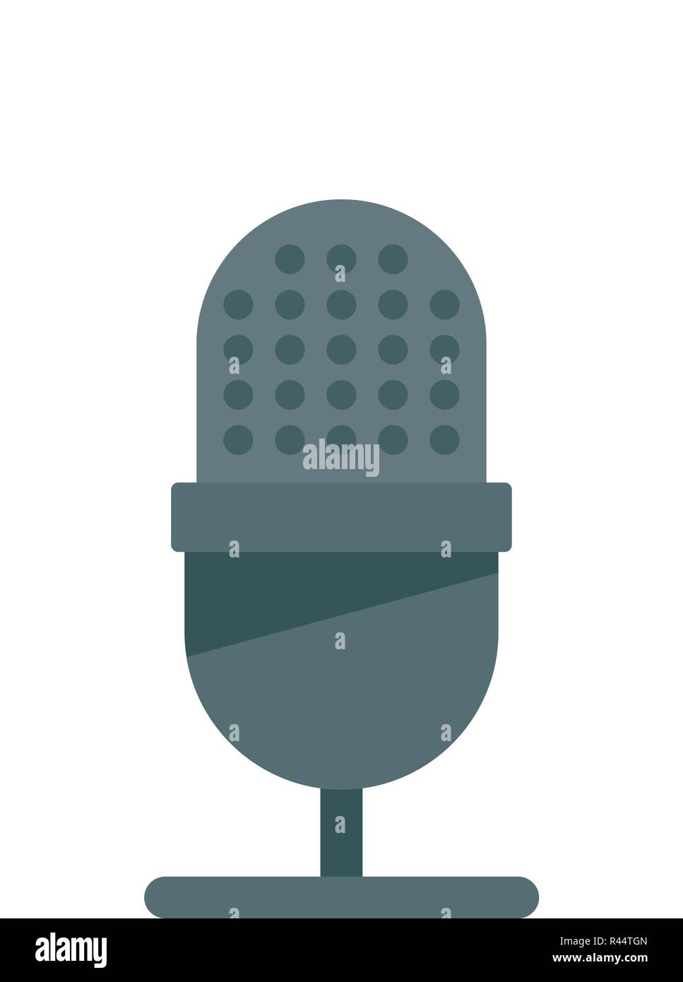 Studio microphone icon. Flat illustration of studio microphone vector ...